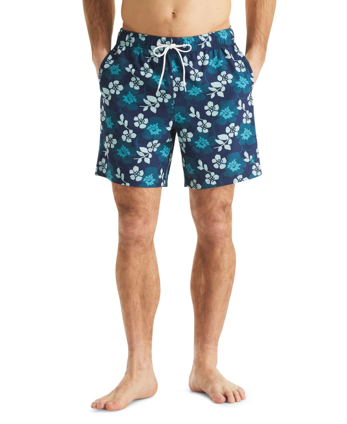 Click here for Nautica Mens Full Elastic Boxer Liner Swim Shorts... prices