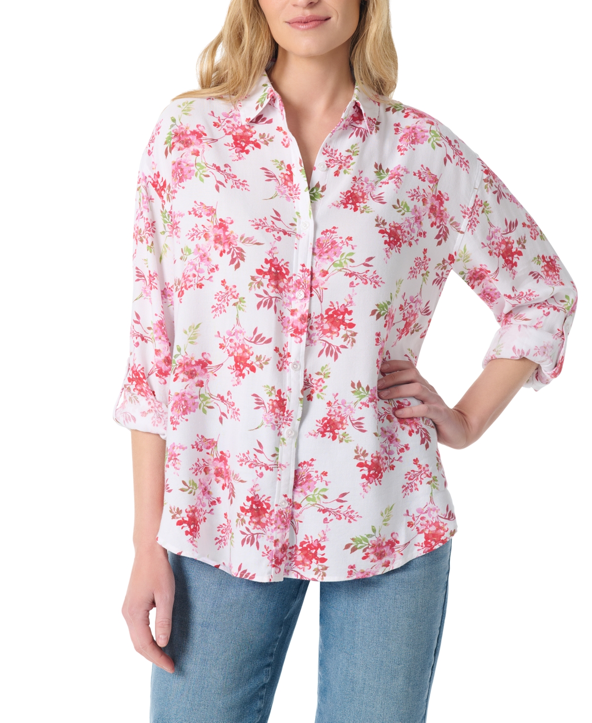 Click here for Gloria Vanderbilt Womens Floral Button-Front Shirt... prices