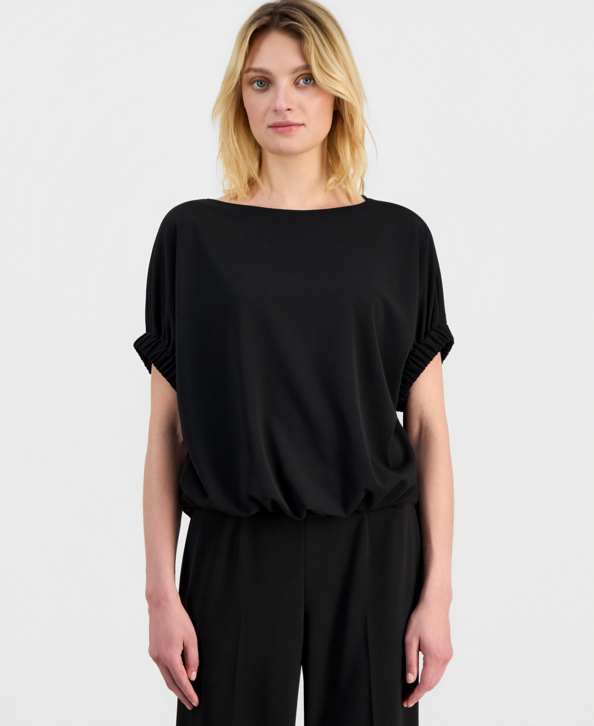Click here for Anne Klein Womens Dolman-Sleeve Bubble-Hem Top - A... prices