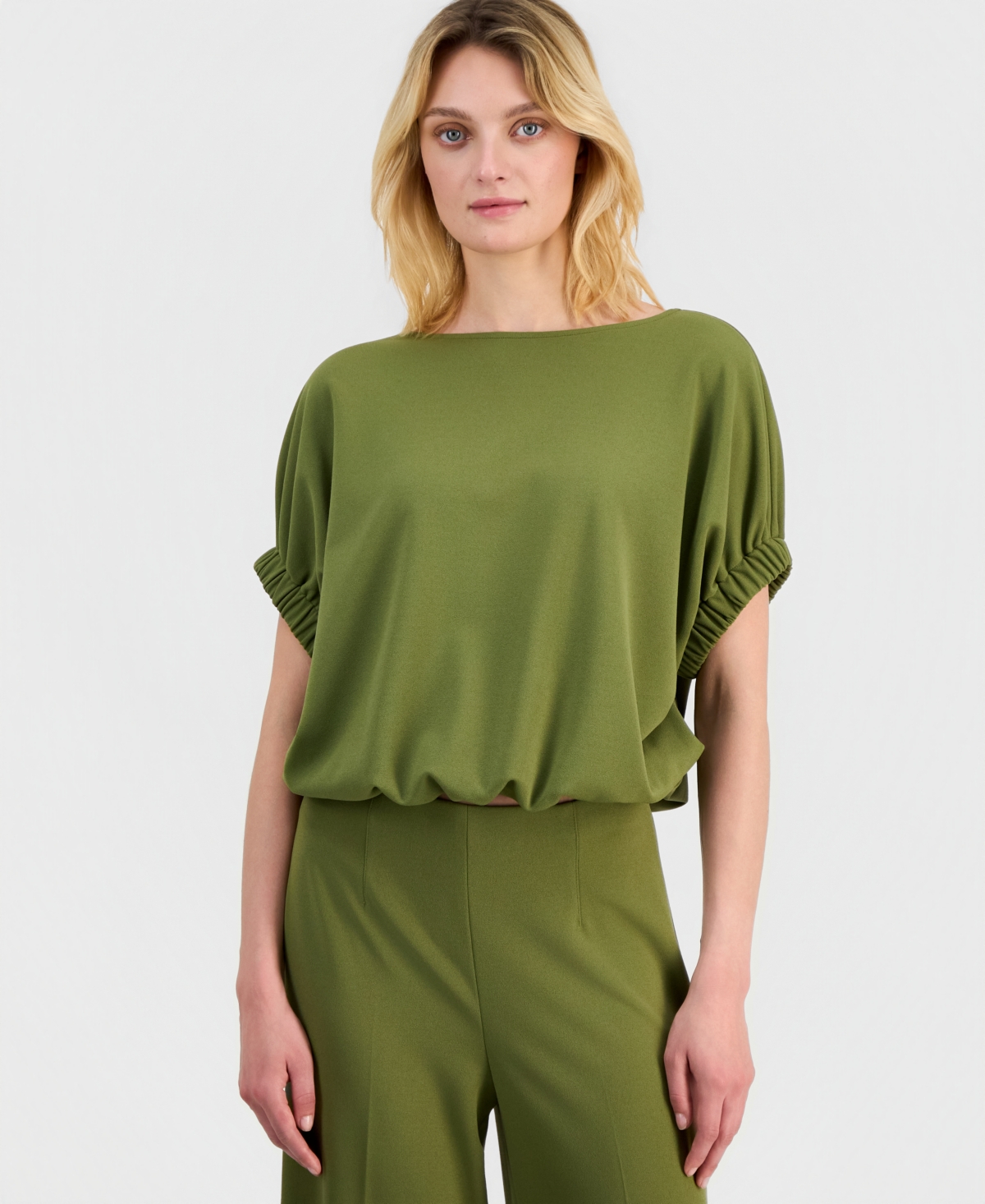 Click here for Anne Klein Womens Dolman-Sleeve Bubble-Hem Top - B... prices