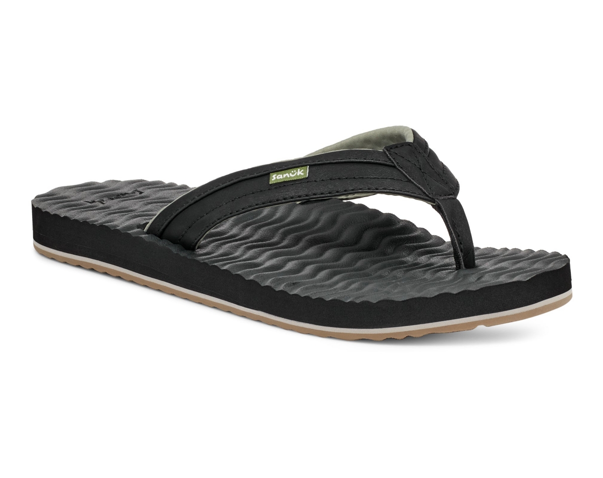 Click here for Sanuk Mens Ziggy Plush - Men Sandals - Black prices