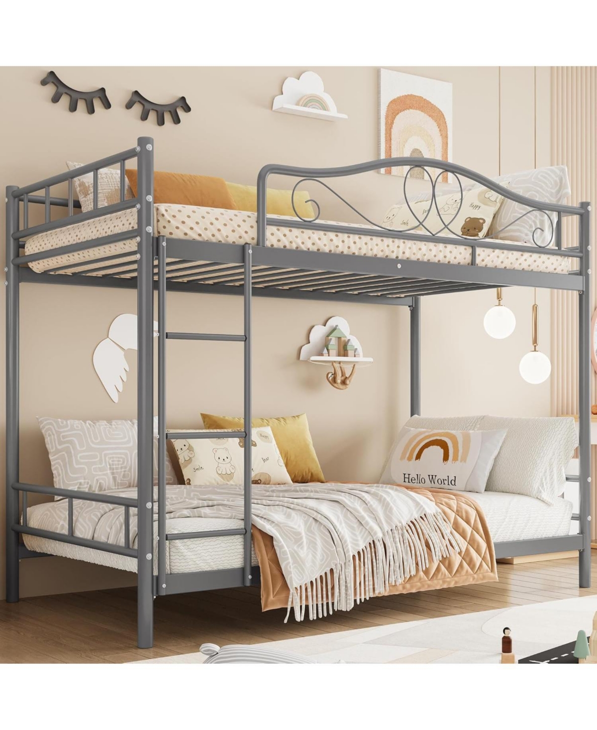 Click here for gaomon Over Twin Metal Noise Free Bunk Bed with La... prices