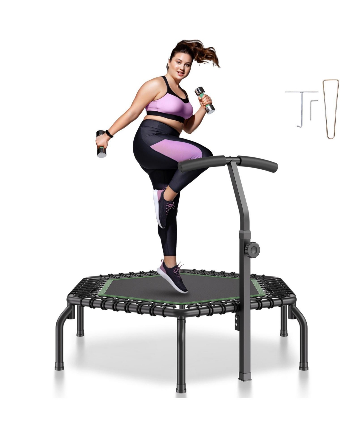 Click here for Mecale 54.5 Mini Fitness Trampoline with Handle  A... prices