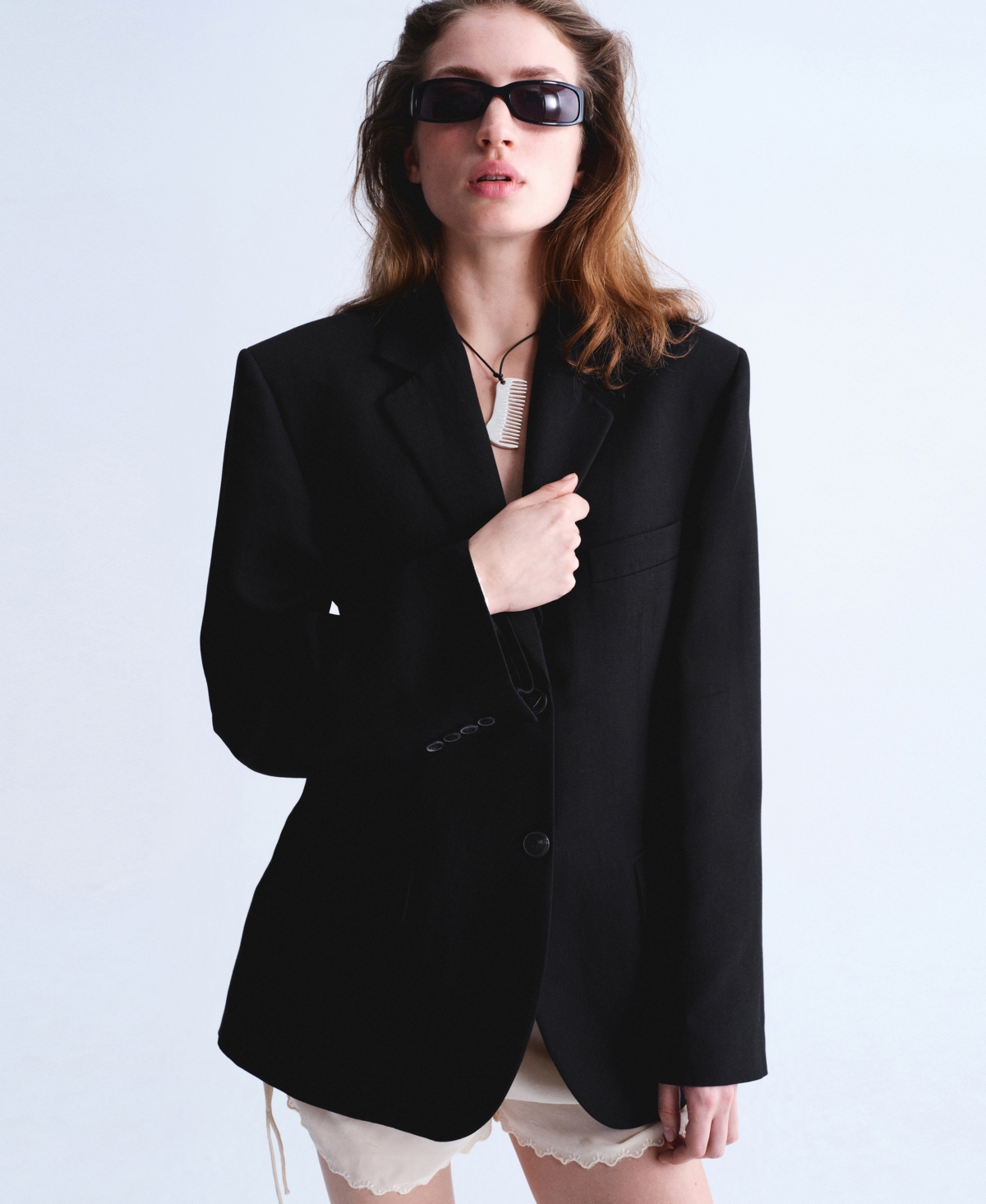 Click here for Selection Mango Womens Fitted Suit Blazer - Black prices