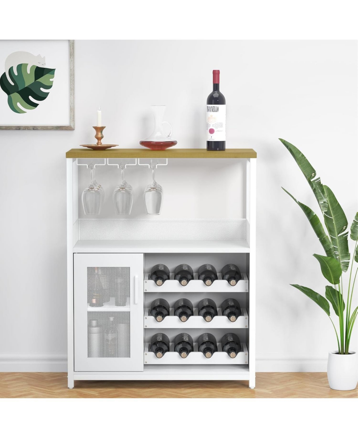 Click here for gaomon 3-Tier Wine Bar Cabinet with Removable Rack... prices