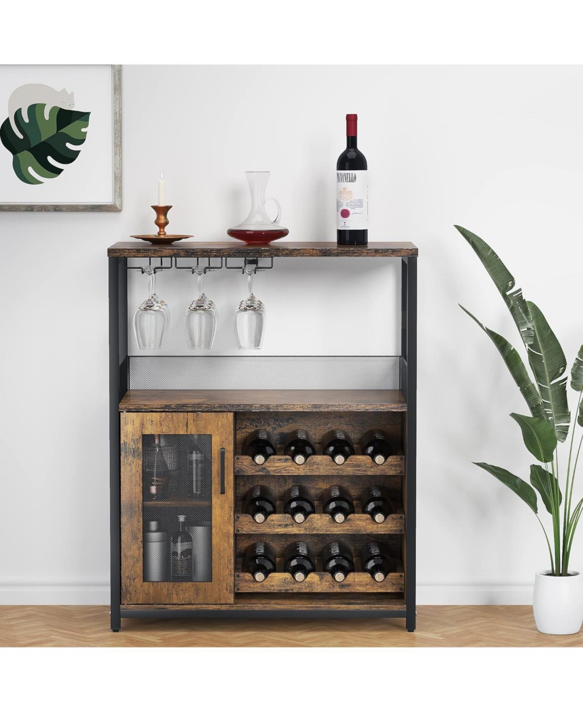 Click here for gaomon 3-Tier Wine Bar Cabinet with Removable Rack... prices