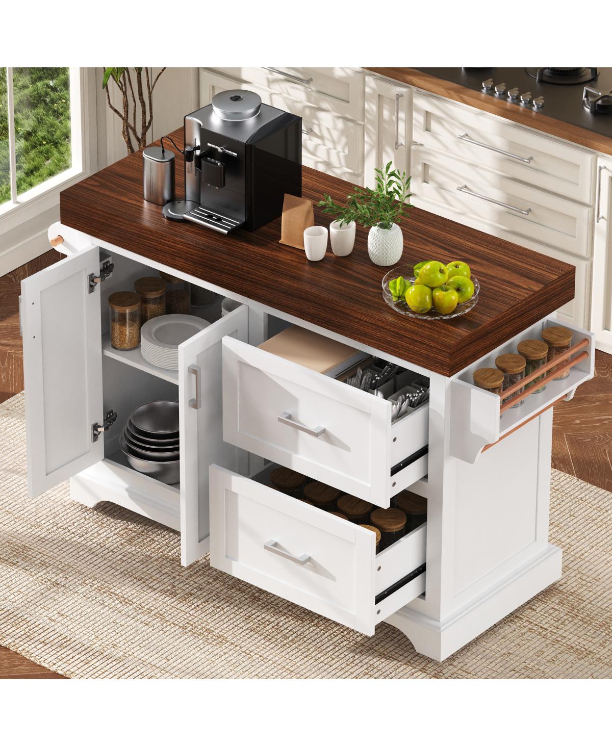 Click here for Streamdale Furniture Rolling Kitchen Island with S... prices