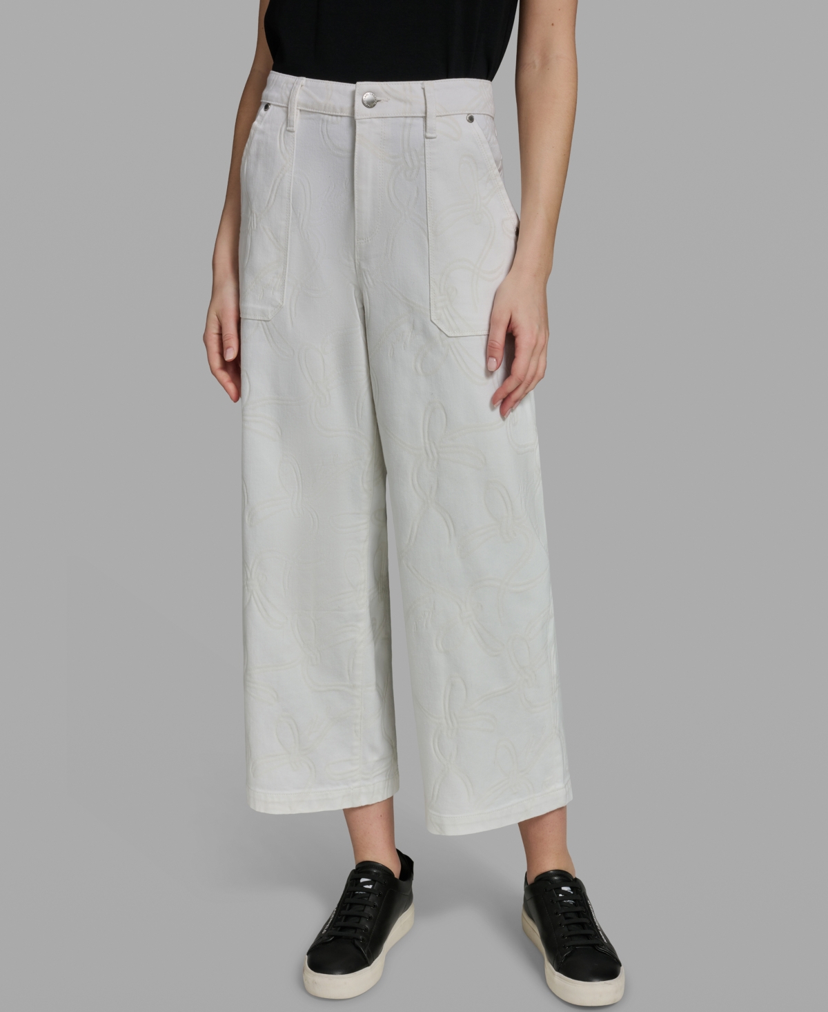 Click here for Karl Lagerfeld Paris Womens Solid Ankle Pants - Wh... prices