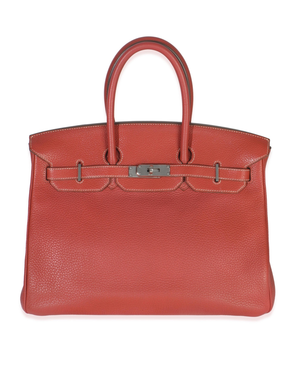 Click here for Pre-Owned HERMES Sanguine White Clemence Verso Bir... prices