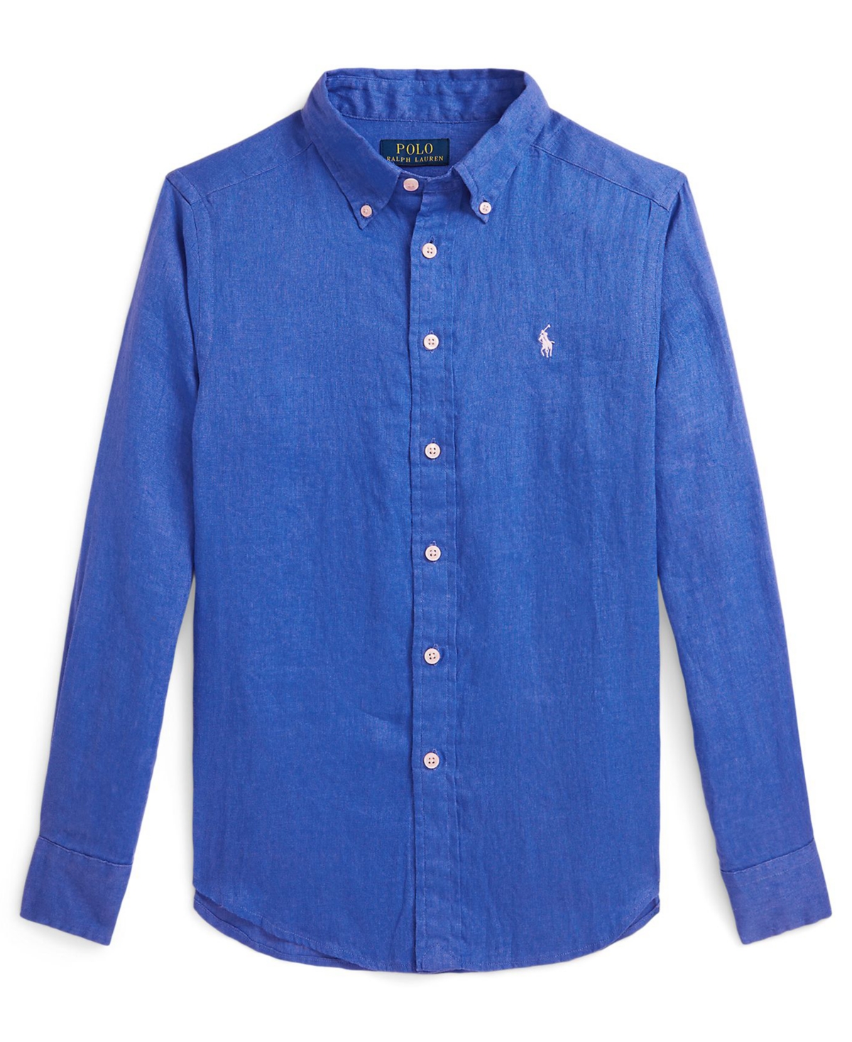 Click here for Polo Ralph Lauren Big Boys Linen Shirt - Iris Blue prices
