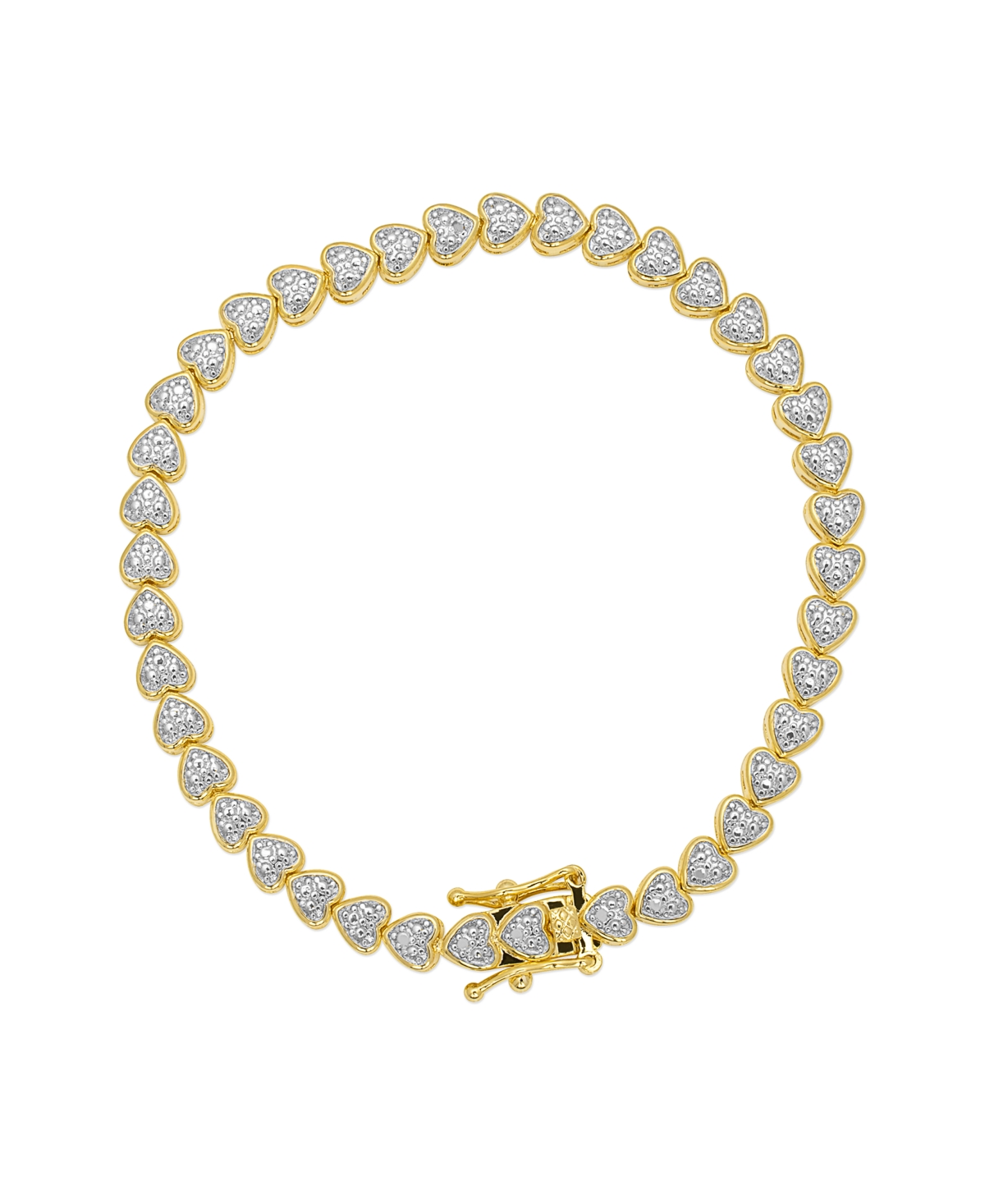 Click here for Macys Diamond Accent 0.005 ct. t. w. Heart Link Br... prices