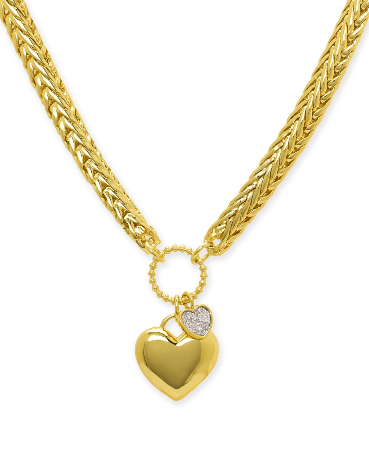 Click here for Macys Diamond Accent 0.005 ct. t. w. Heart Charm P... prices