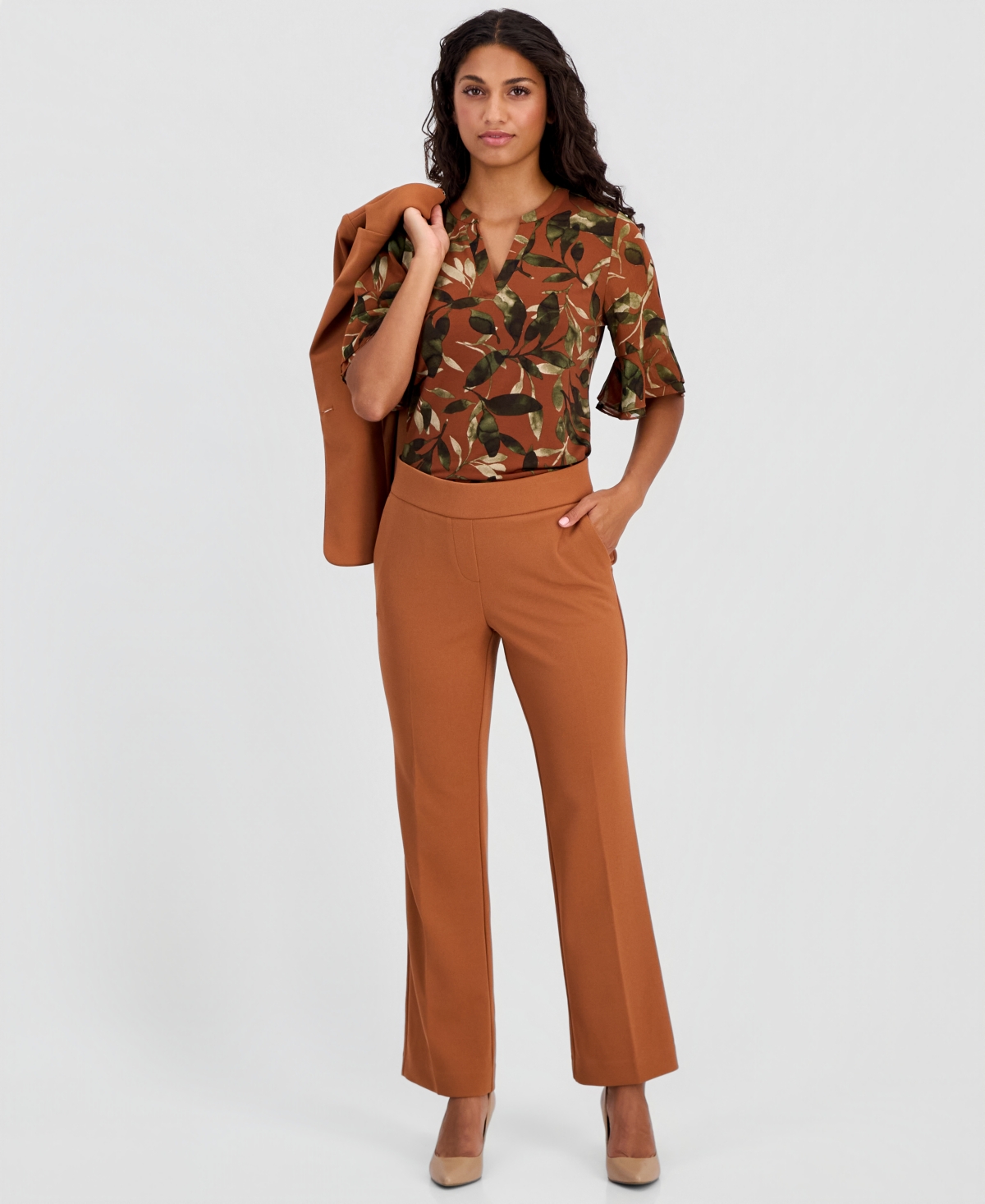 Click here for Anne Klein Essentials Petite Pull-On Knit Trousers... prices