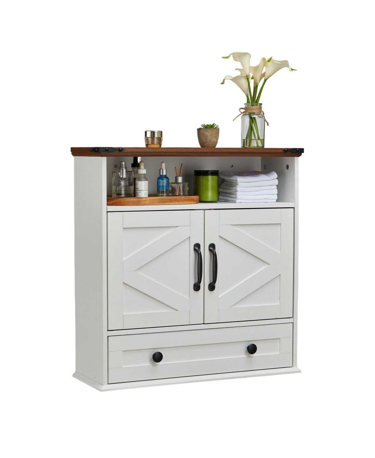 Click here for homfan Wall Mounted Bathroom Cabinet with Barn Doo... prices