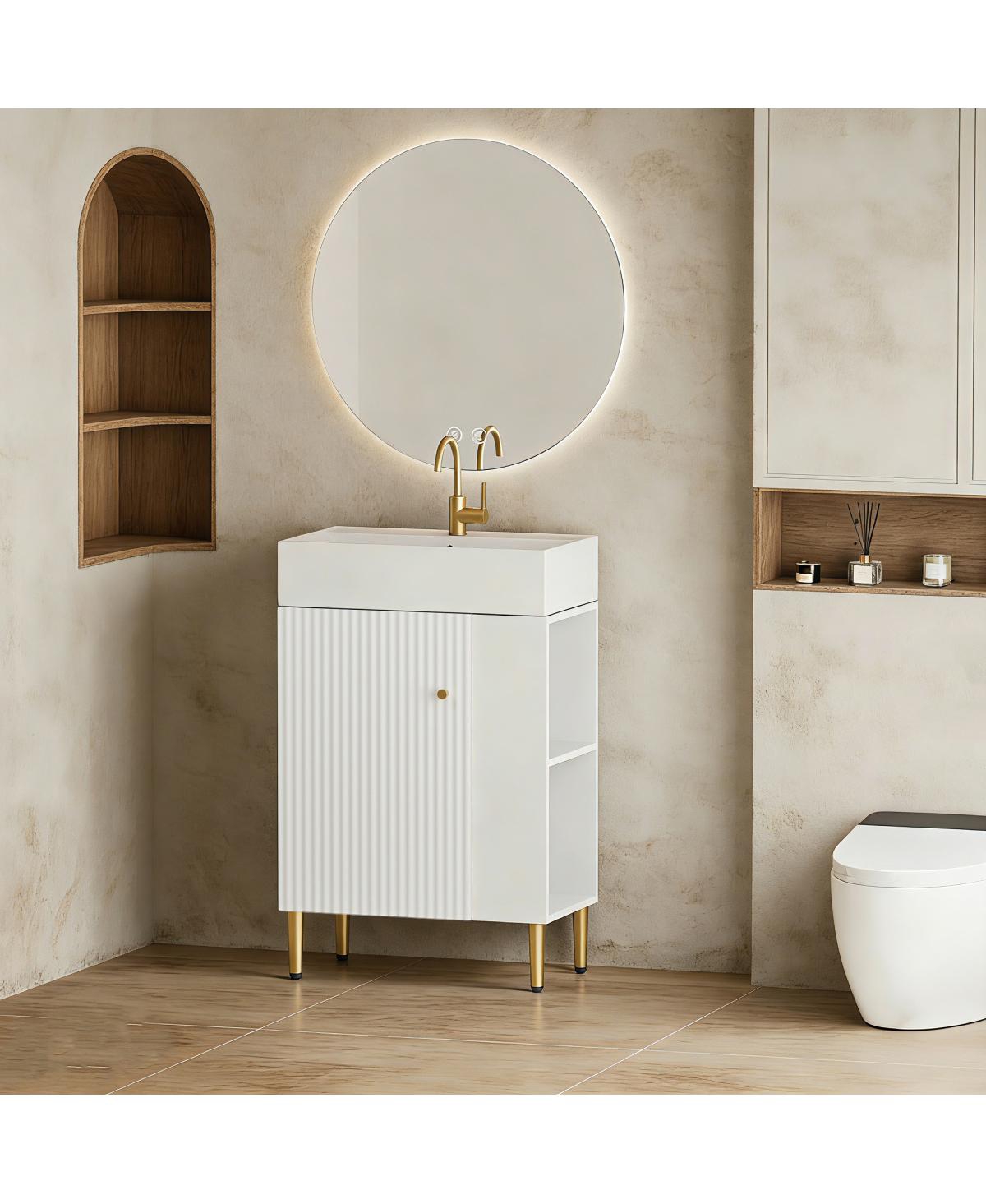 Click here for Sillysis Small Bathroom Vanity with Ceramic Sink... prices