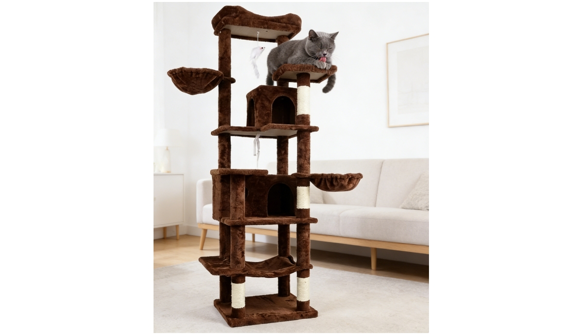 Click here for Zeus and Ruta 68 Inch Tall Multi Level Green Cat T... prices