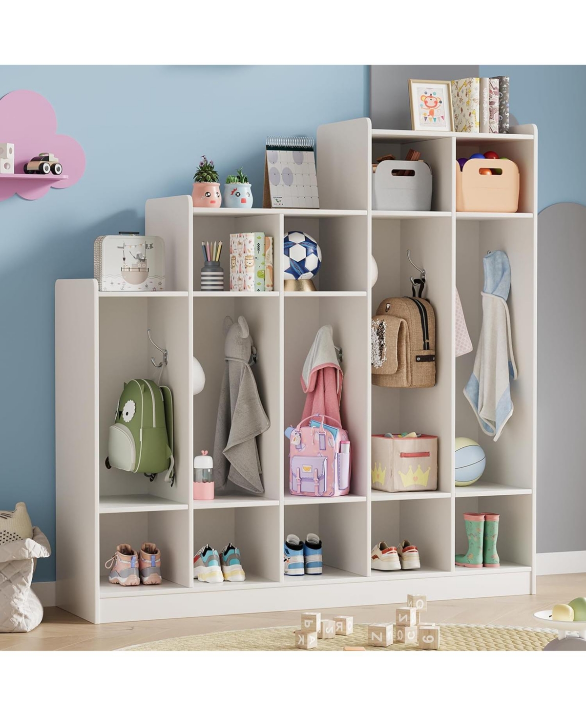 Click here for gaomon 5-Section Classroom Coat Locker with 9 Cubb... prices