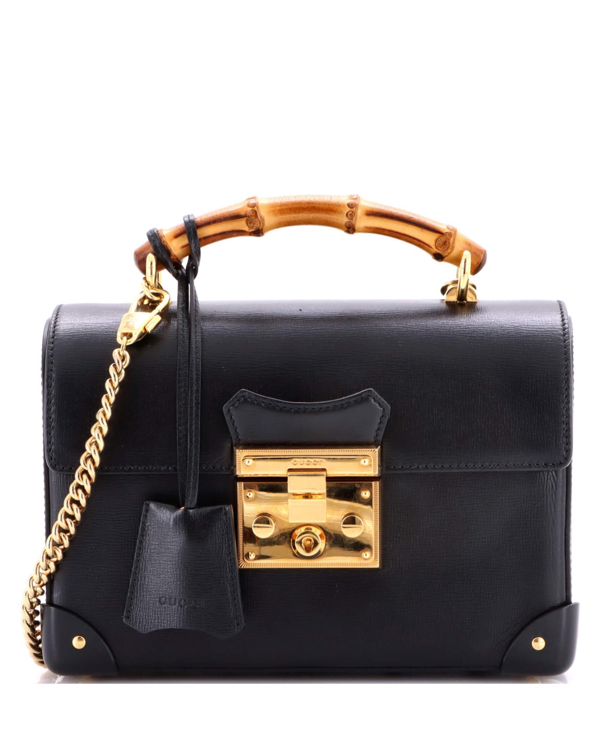 Click here for Pre-Owned Gucci Small Padlock Bamboo Shoulder Bag... prices