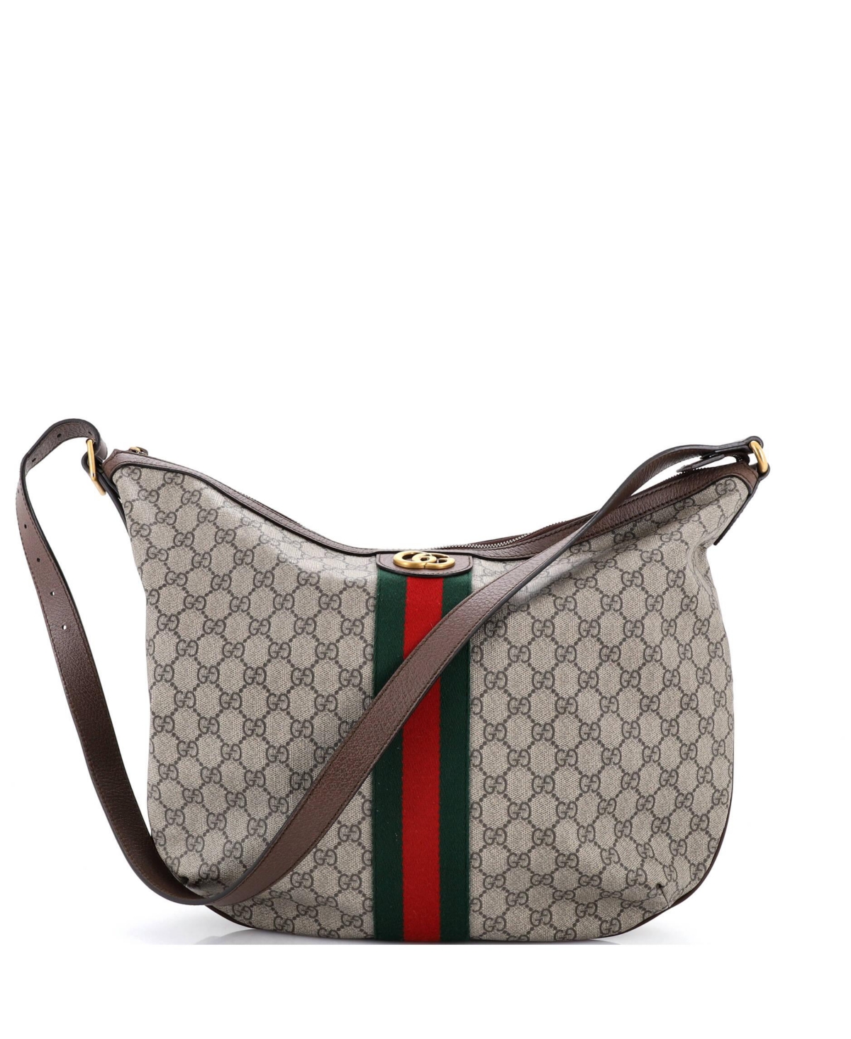 Click here for Pre-Owned Gucci Large Ophidia Half Moon Hobo Gg Co... prices