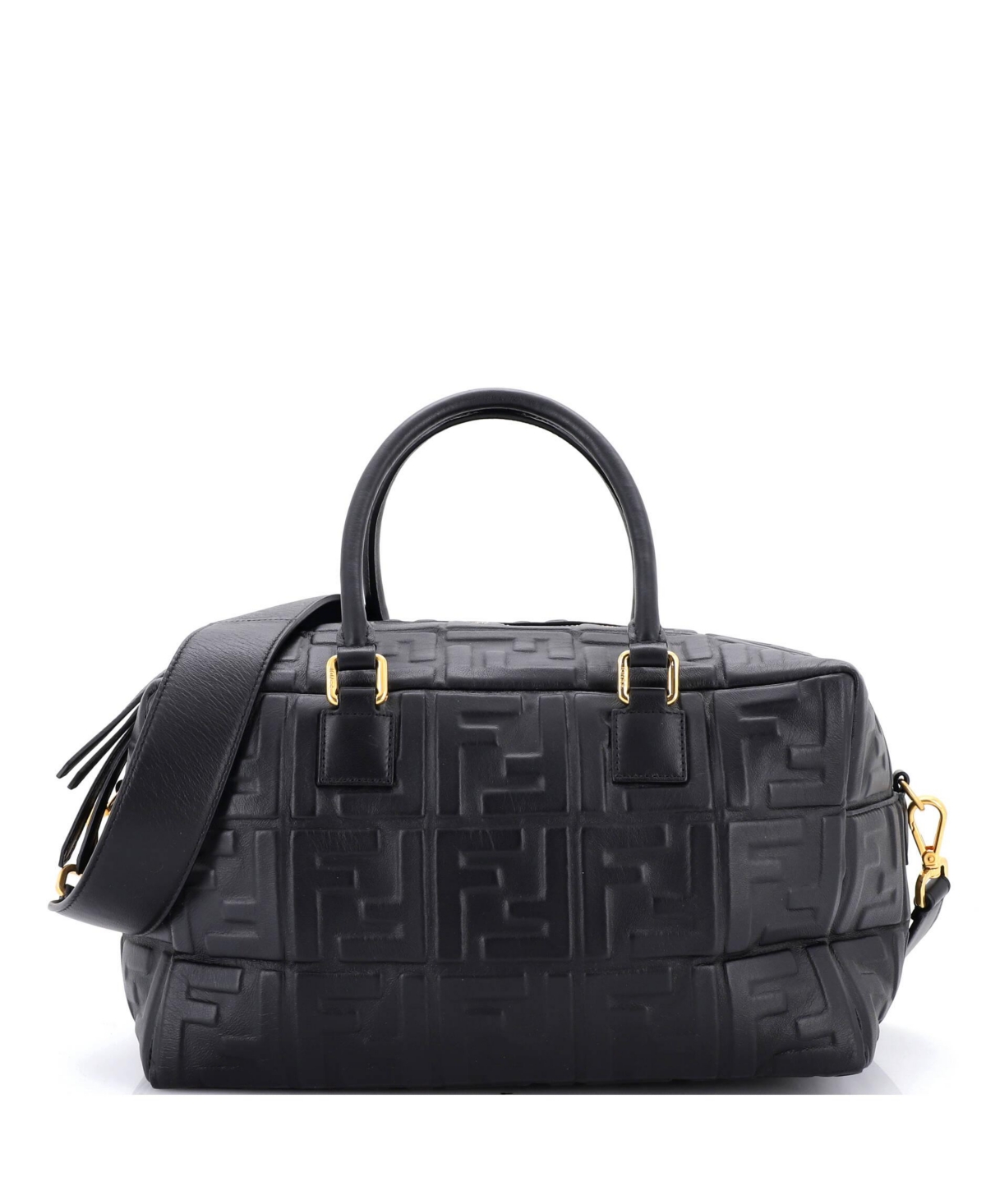 Click here for Pre-Owned Fendi Medium Boston Bag Zucca Embossed L... prices