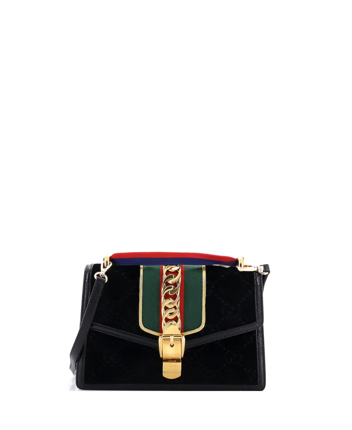 Click here for Pre-Owned Gucci Small Sylvie Shoulder Bag Gg Velve... prices