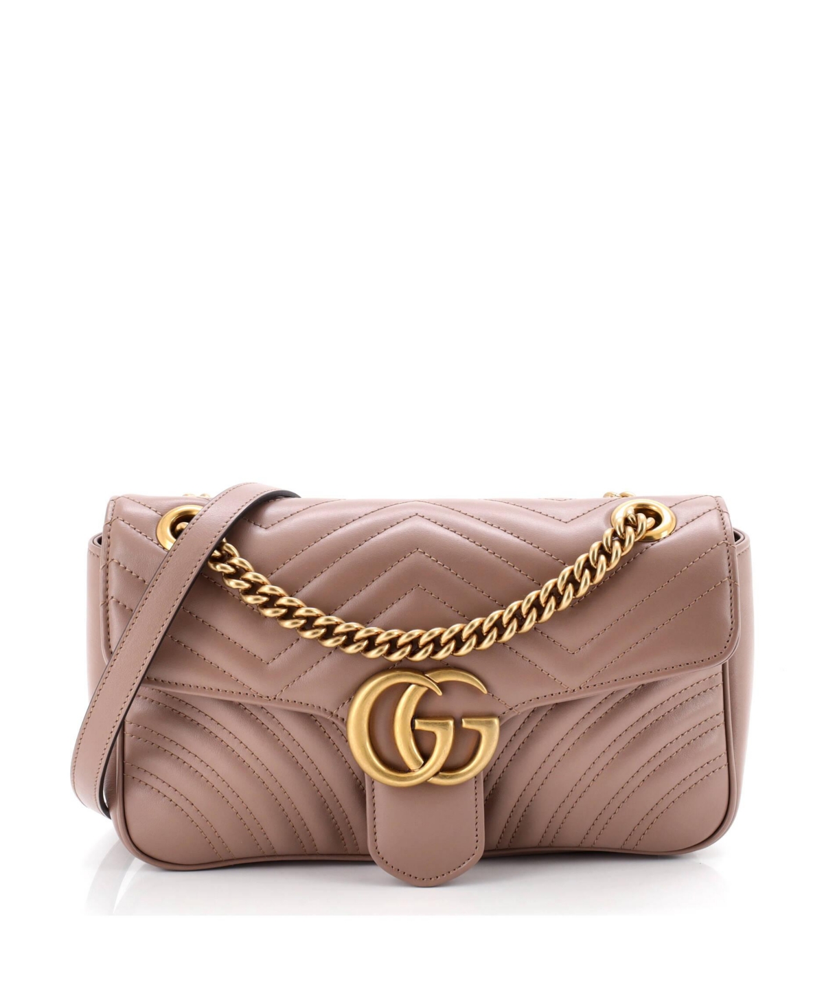 Click here for Pre-Owned Gucci Medium Gg Marmont Flap Bag Matelas... prices