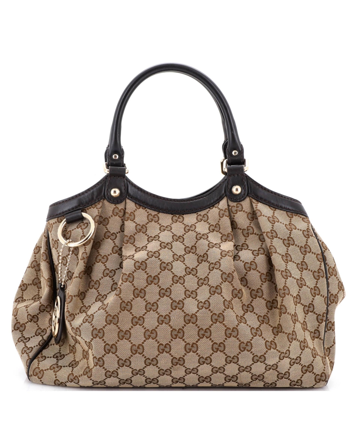 Click here for Pre-Owned Gucci Medium Sukey Tote Gg Canvas with L... prices