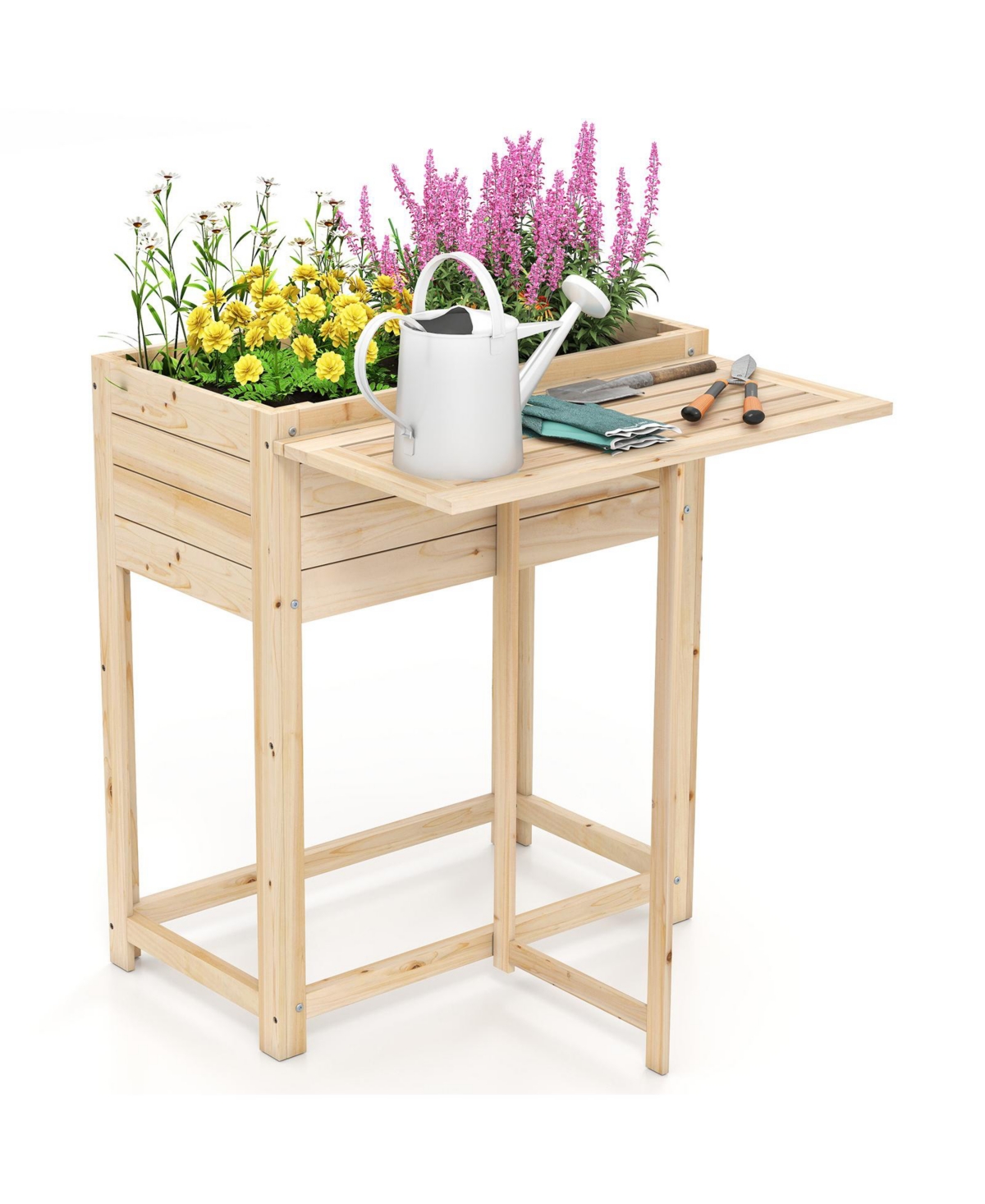 Click here for Sugift Wooden Raised Garden Bed with Legs and Fold... prices