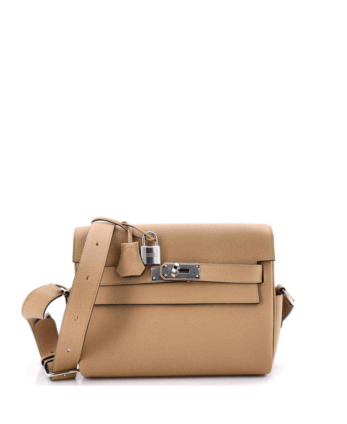 Click here for Pre-Owned HERMES Pm Kelly Messenger Bag Togo - Nat... prices