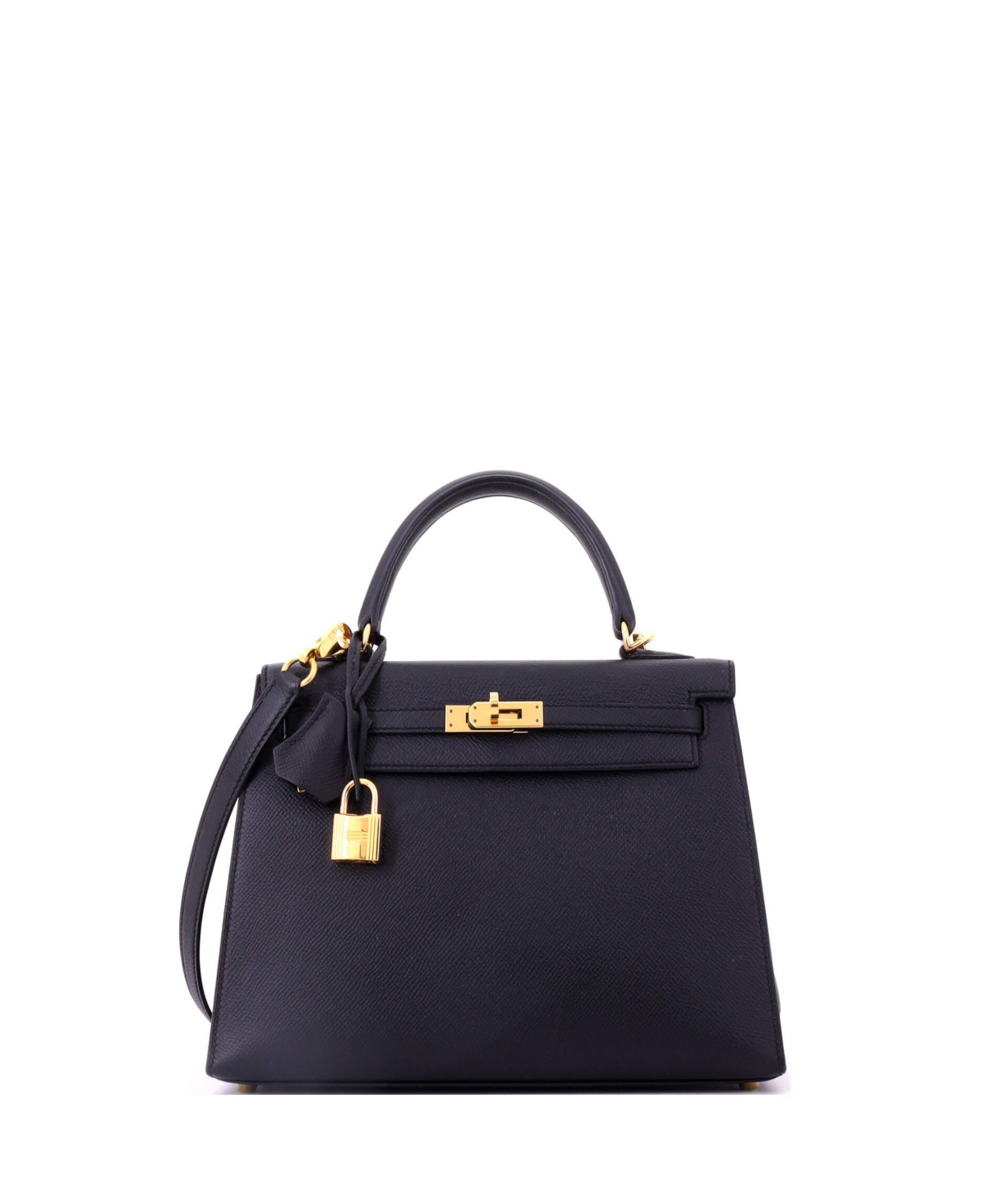Click here for Pre-Owned HERMES Kelly 25 Handbag Black Epsom with... prices