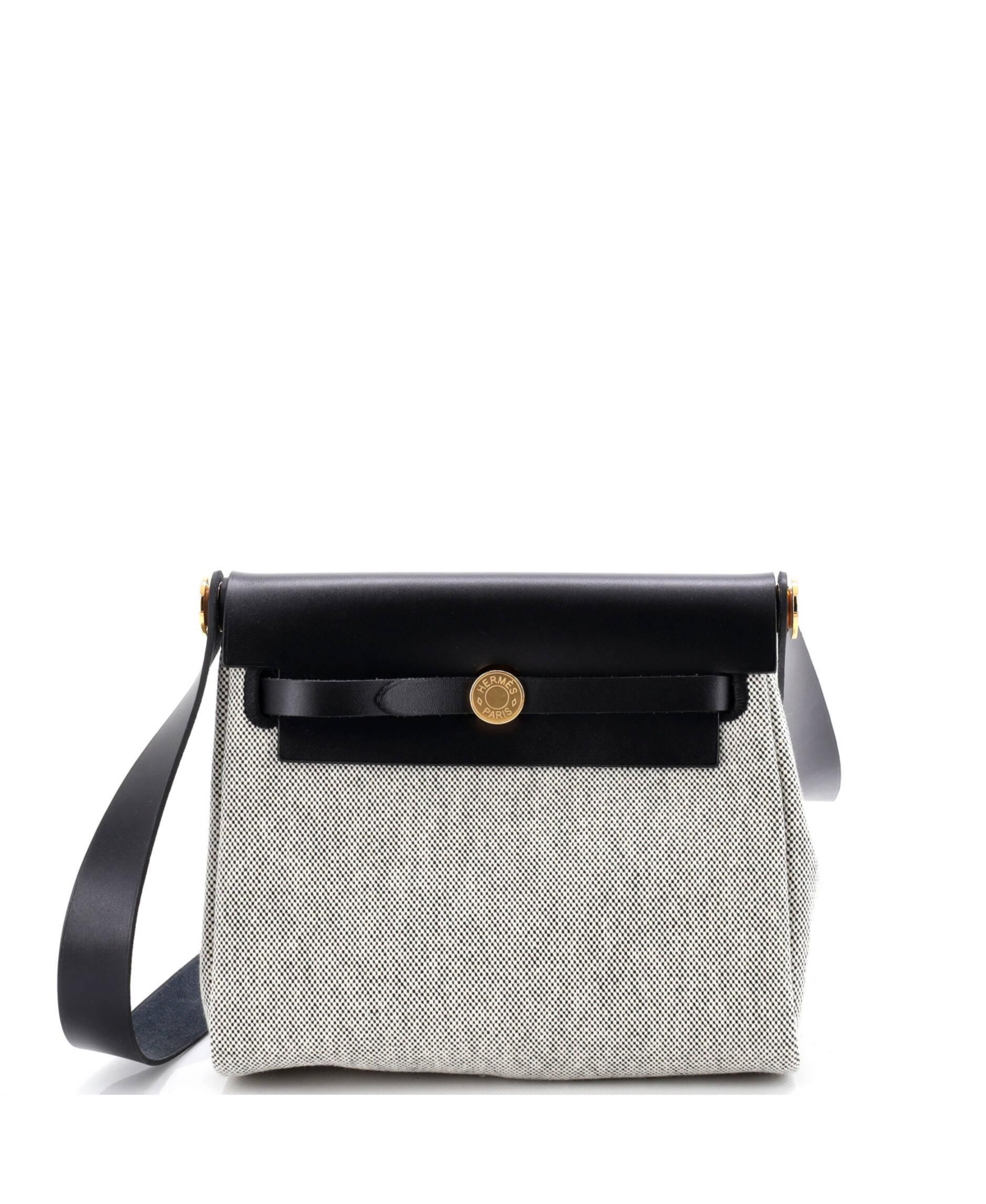 Click here for Pre-Owned HERMES 20 Herbag Zip Toile and Leather -... prices