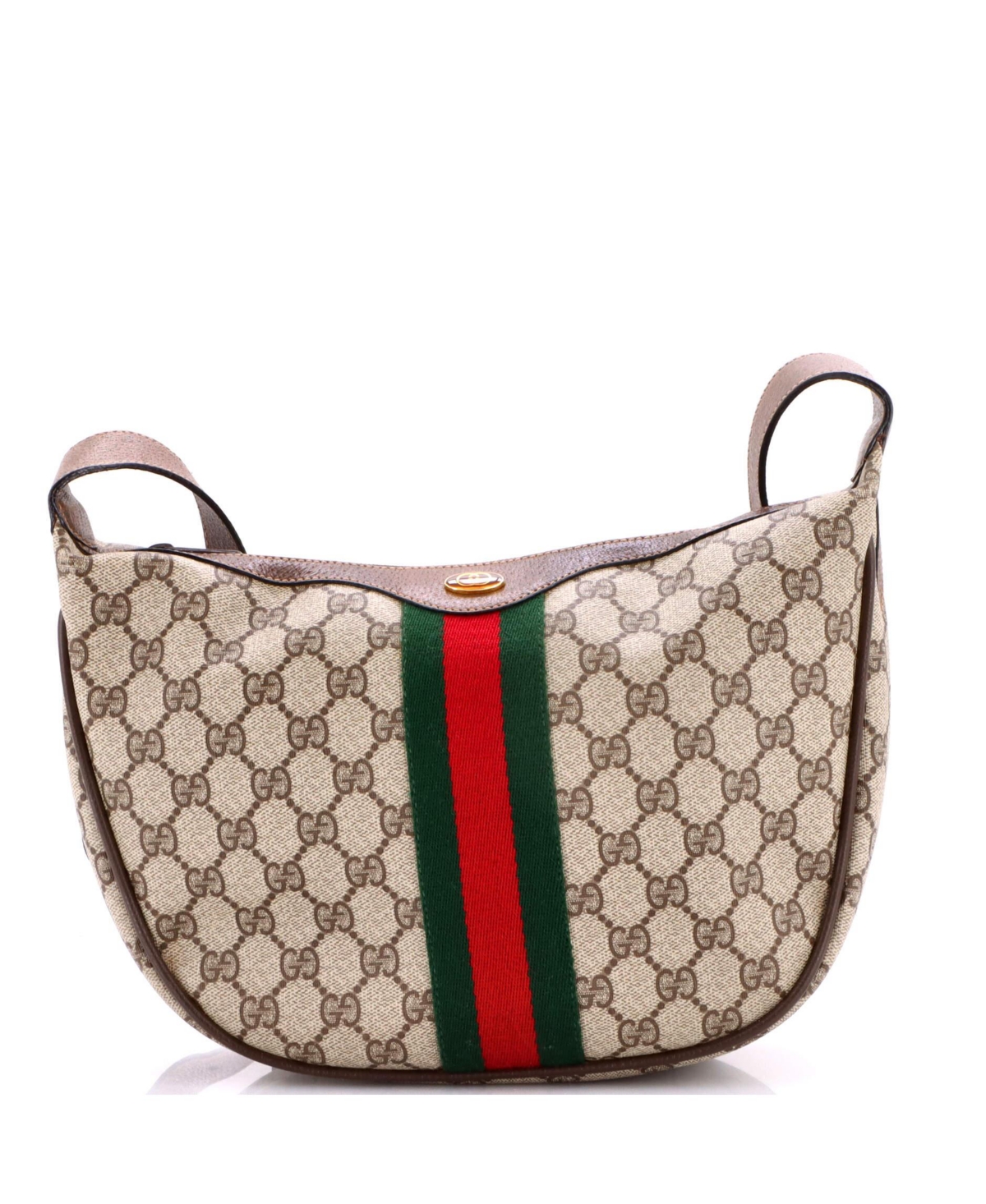 Click here for Pre-Owned Gucci Small Ophidia Half Moon Hobo Gg Co... prices