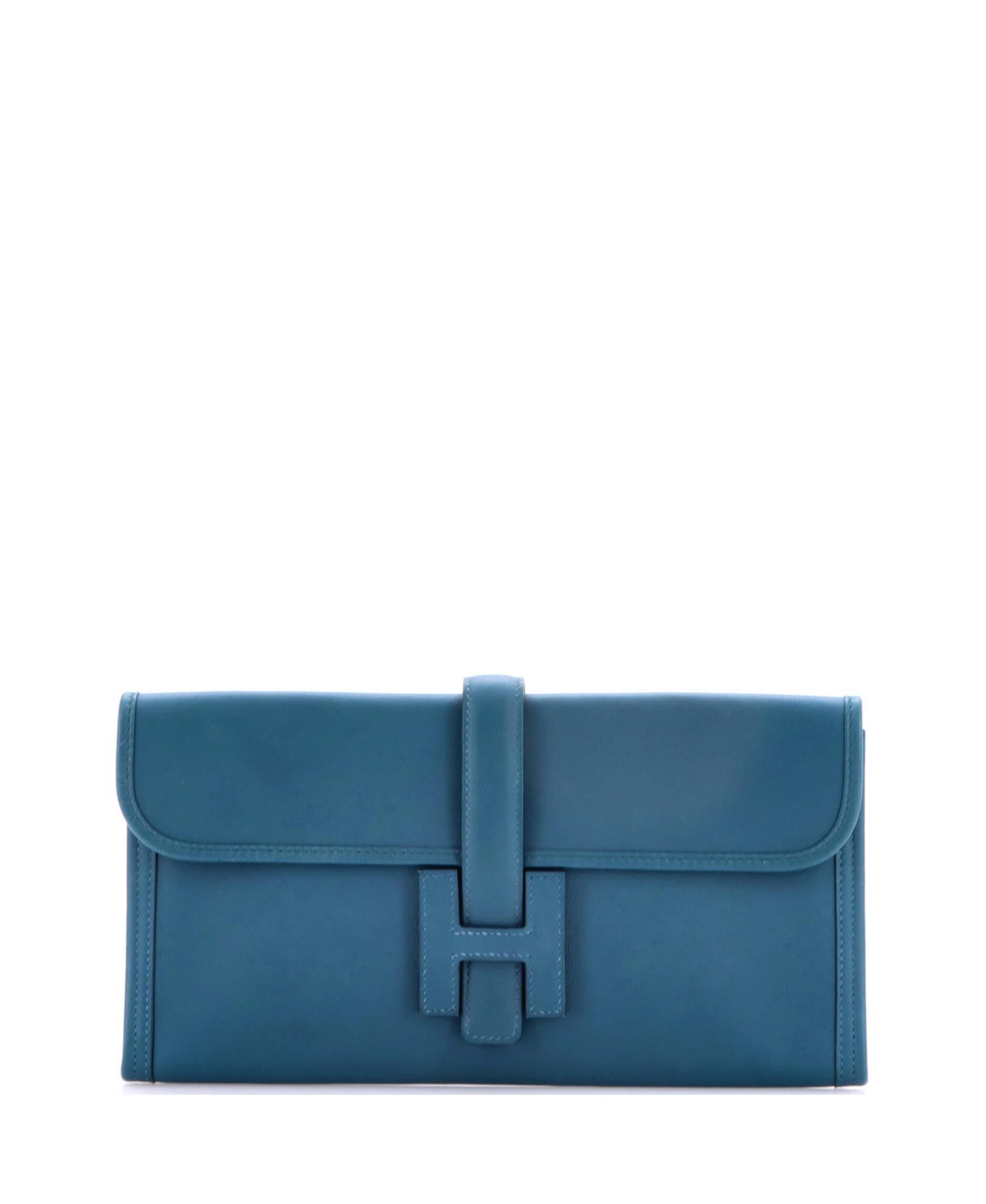 Click here for Pre-Owned HERMES 29 Jige Elan Clutch Swift - Blue prices