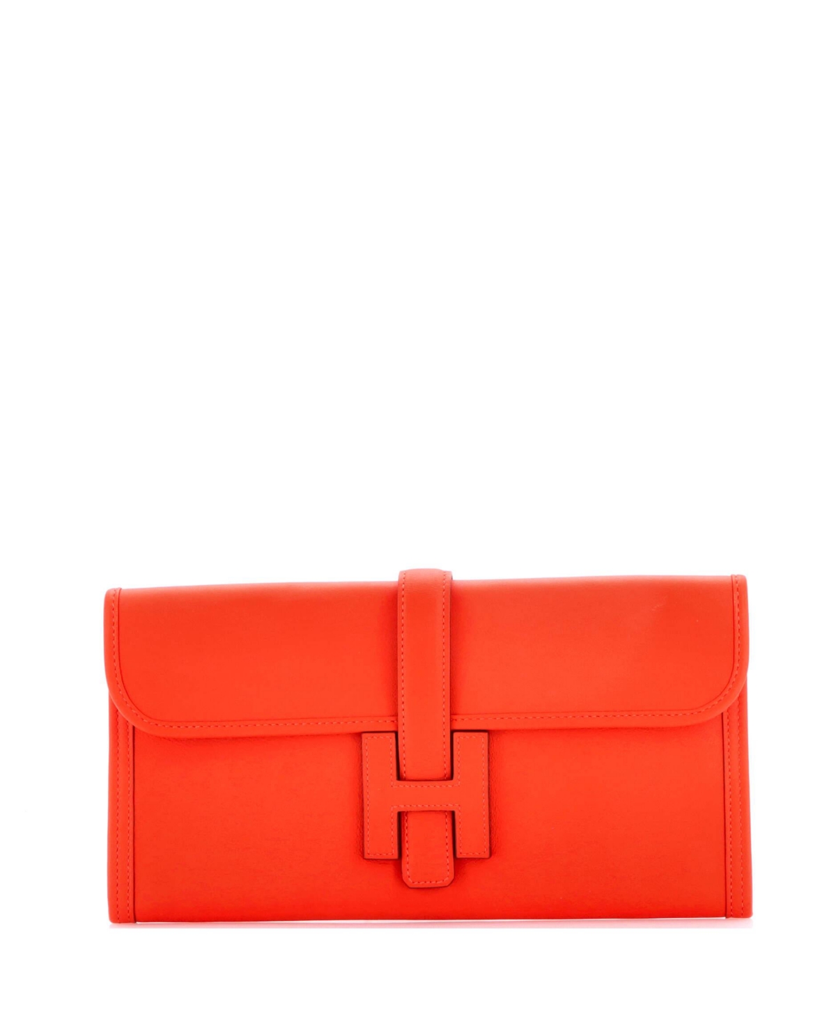 Click here for Pre-Owned HERMES 29 Jige Elan Clutch Swift - Orang... prices