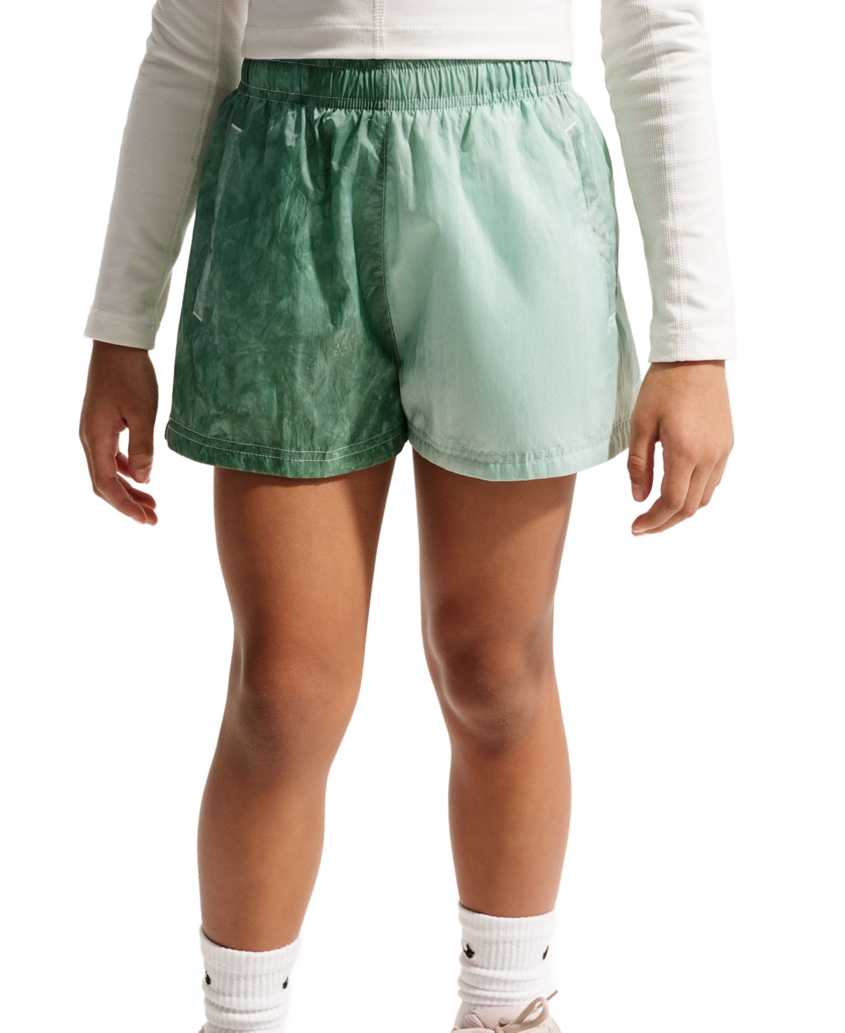 Click here for Nike Girls 7-16 Sportswear Club Woven Shorts - Bar... prices