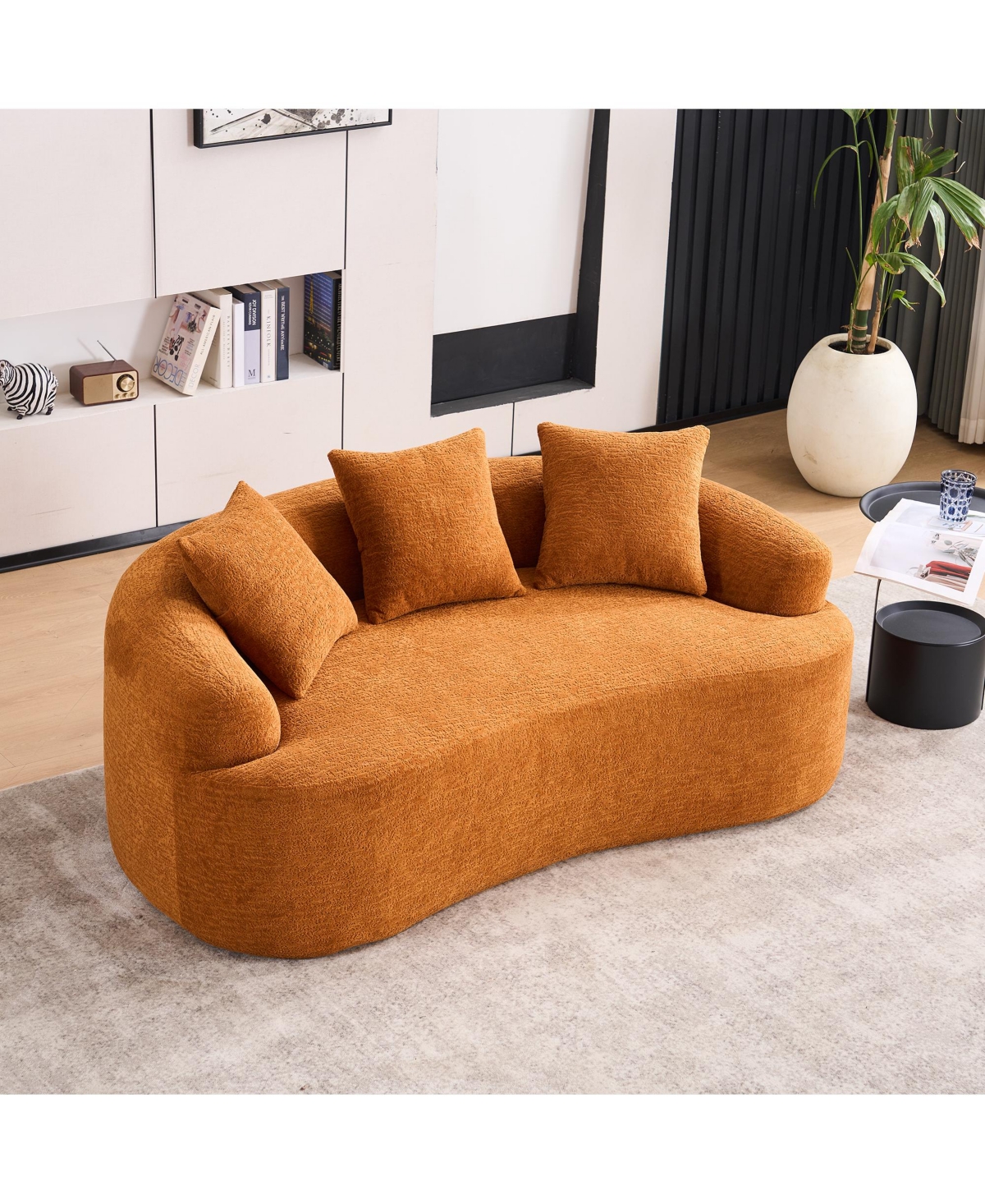 Click here for Rainsken Modern Curved Deep Seat Sofa  65 30D Comp... prices