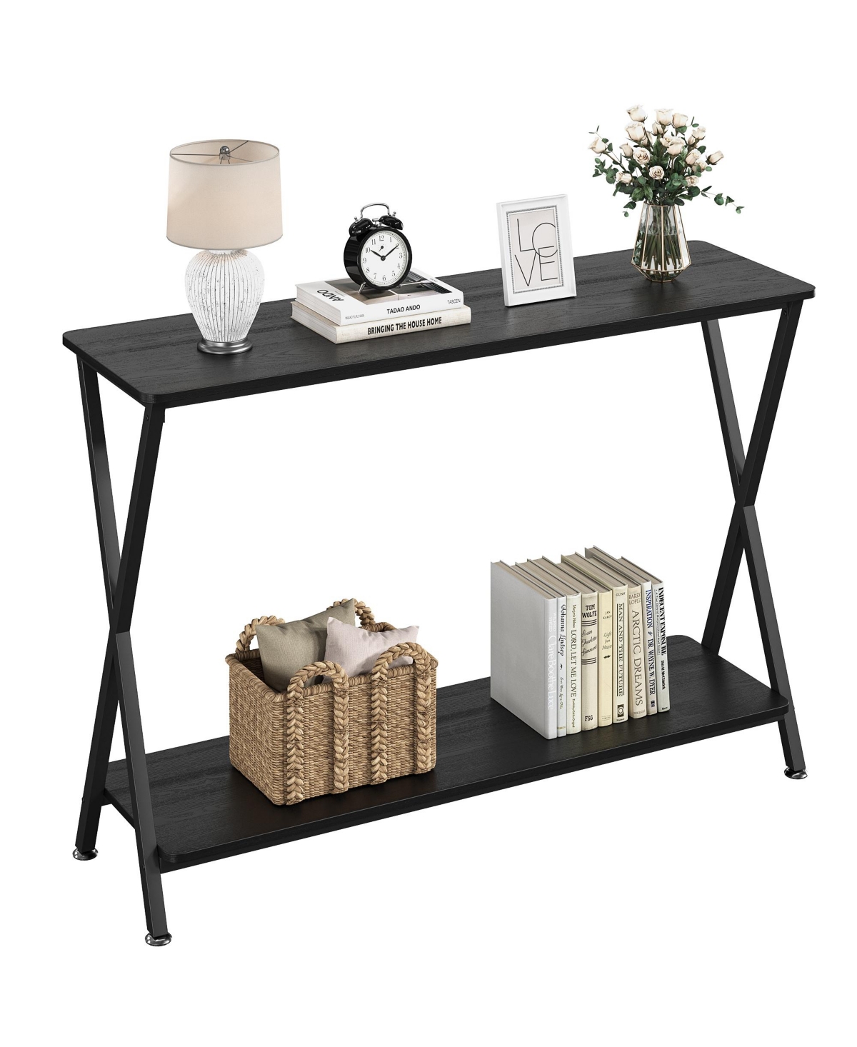 Click here for gaomon 2-Tier Narrow Farmhouse Sofa Table prices