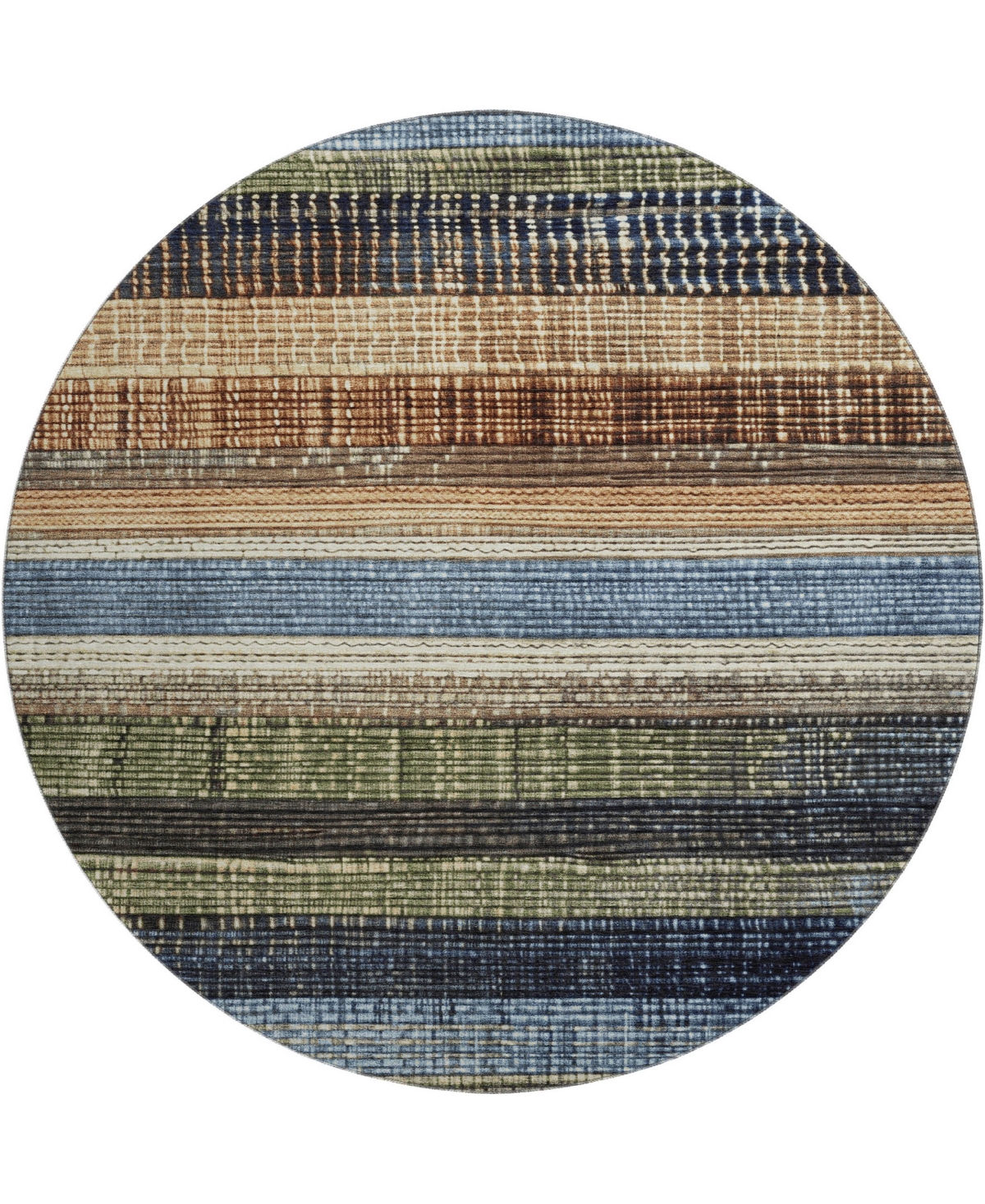 Click here for Addison Mayfield AMF1873 8 x 8 Round Area Rug - Bl... prices
