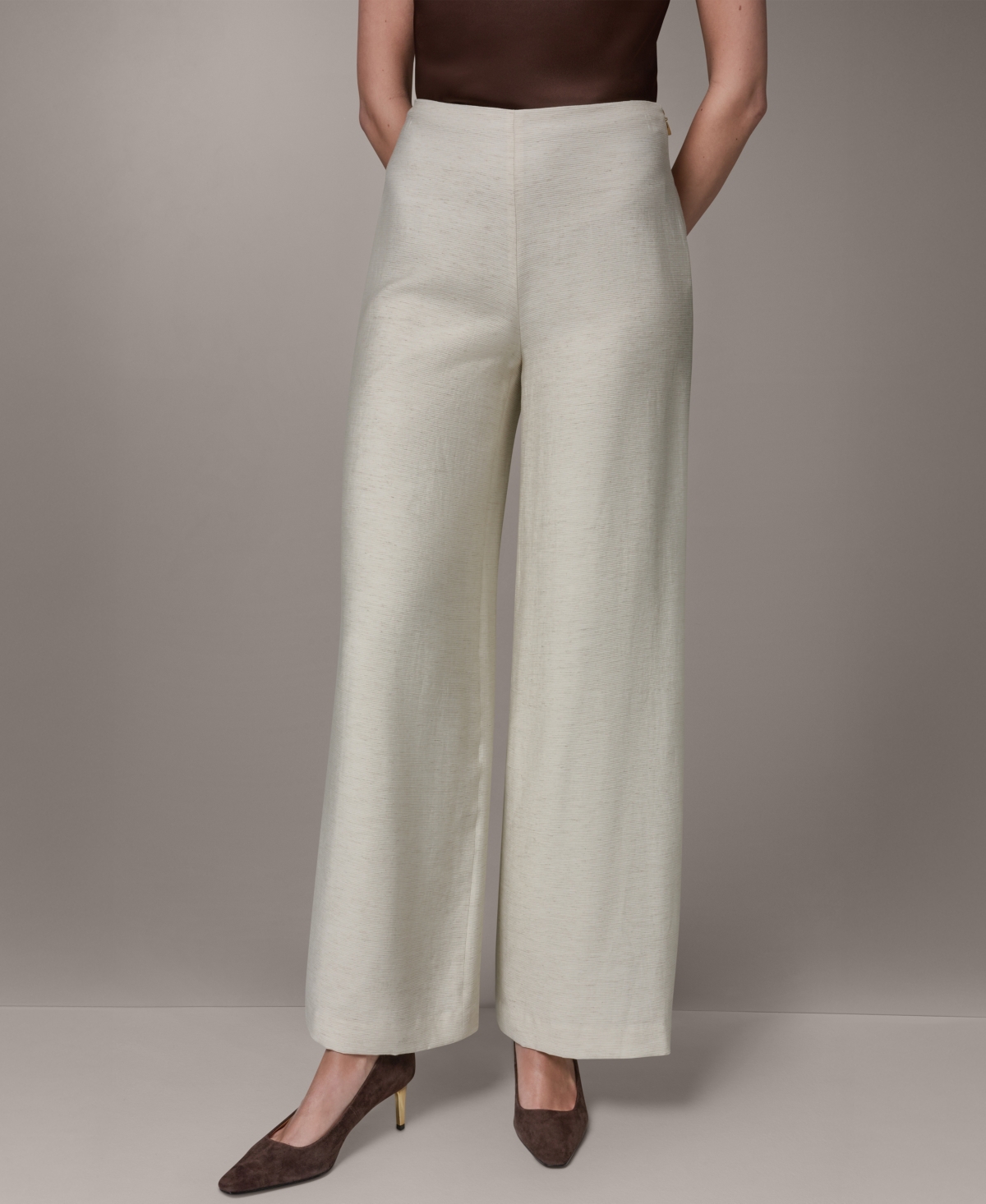 Click here for Donna Karan New York Womens Mid-Rise Wide-Leg Pant... prices