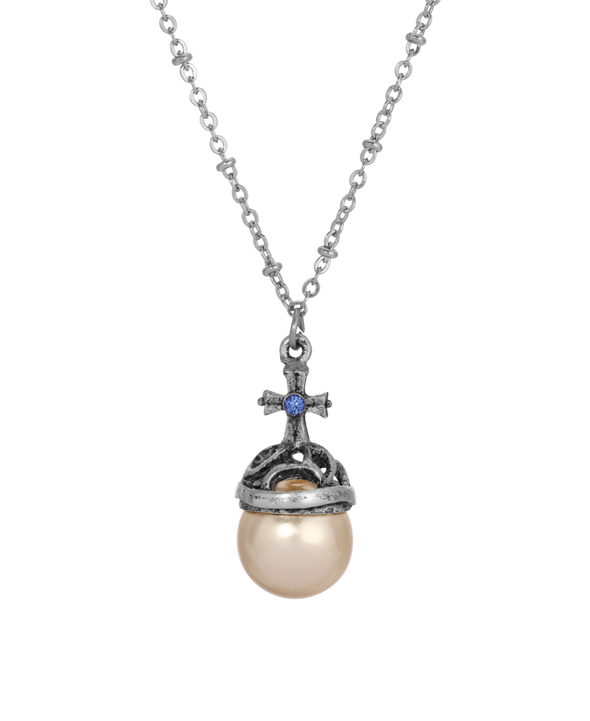 Click here for Symbols of Faith Silver-Tone Imitation Pearl Stone... prices