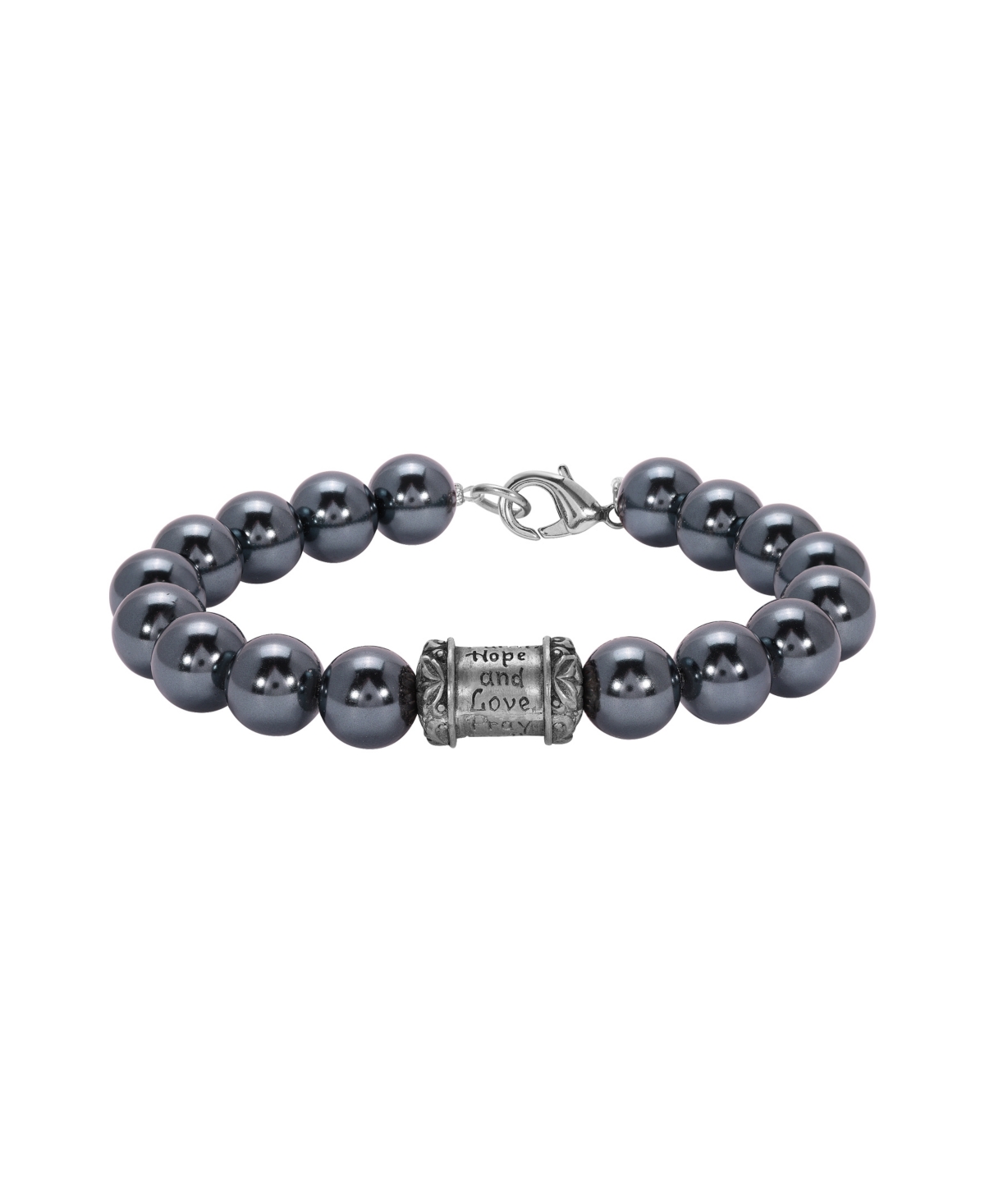 Click here for Symbols of Faith Silver-Tone Glass Black Imitation... prices