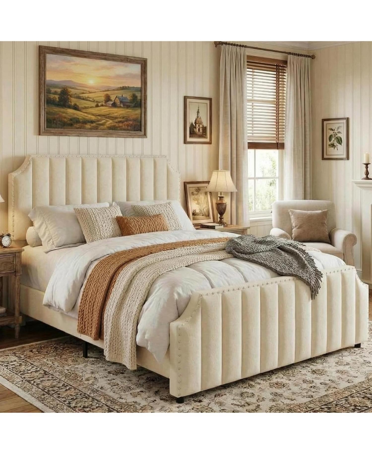 Click here for gaomon Queen Bed Frame with 52 Tall Headboard and... prices