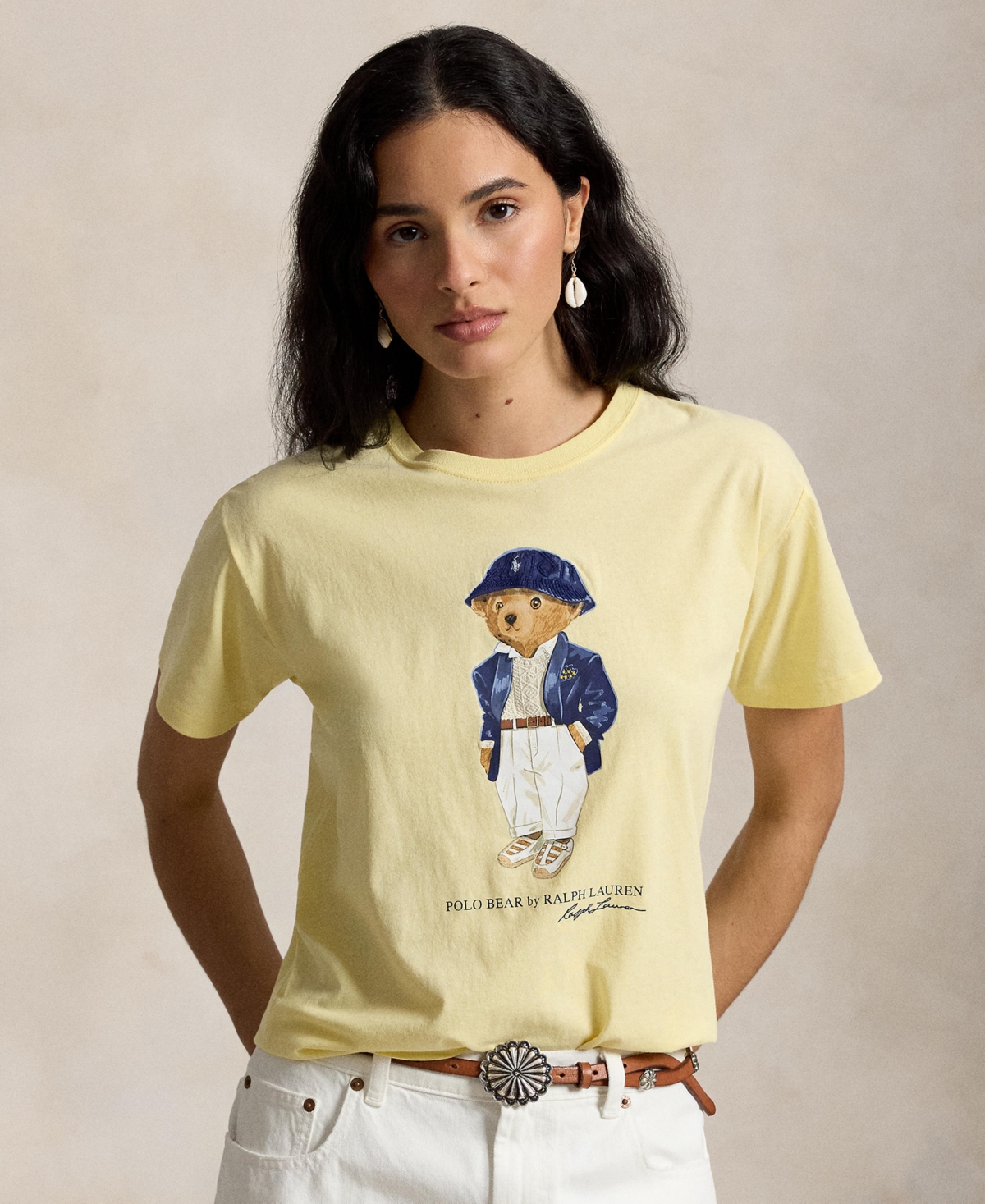 Click here for Polo Ralph Lauren Womens Bear Print Crewneck T-Shi... prices