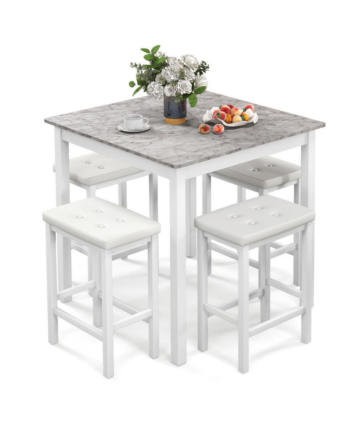 Click here for Gouun 5-Piece Counter-Height Bar Table Set with 4... prices