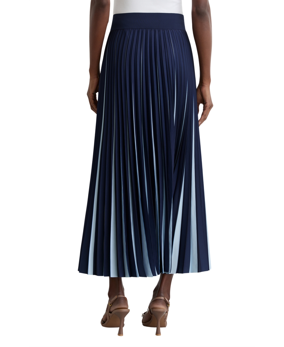 Click here for Reiss Womens Serena Contrast Pleated Midi Skirt -... prices