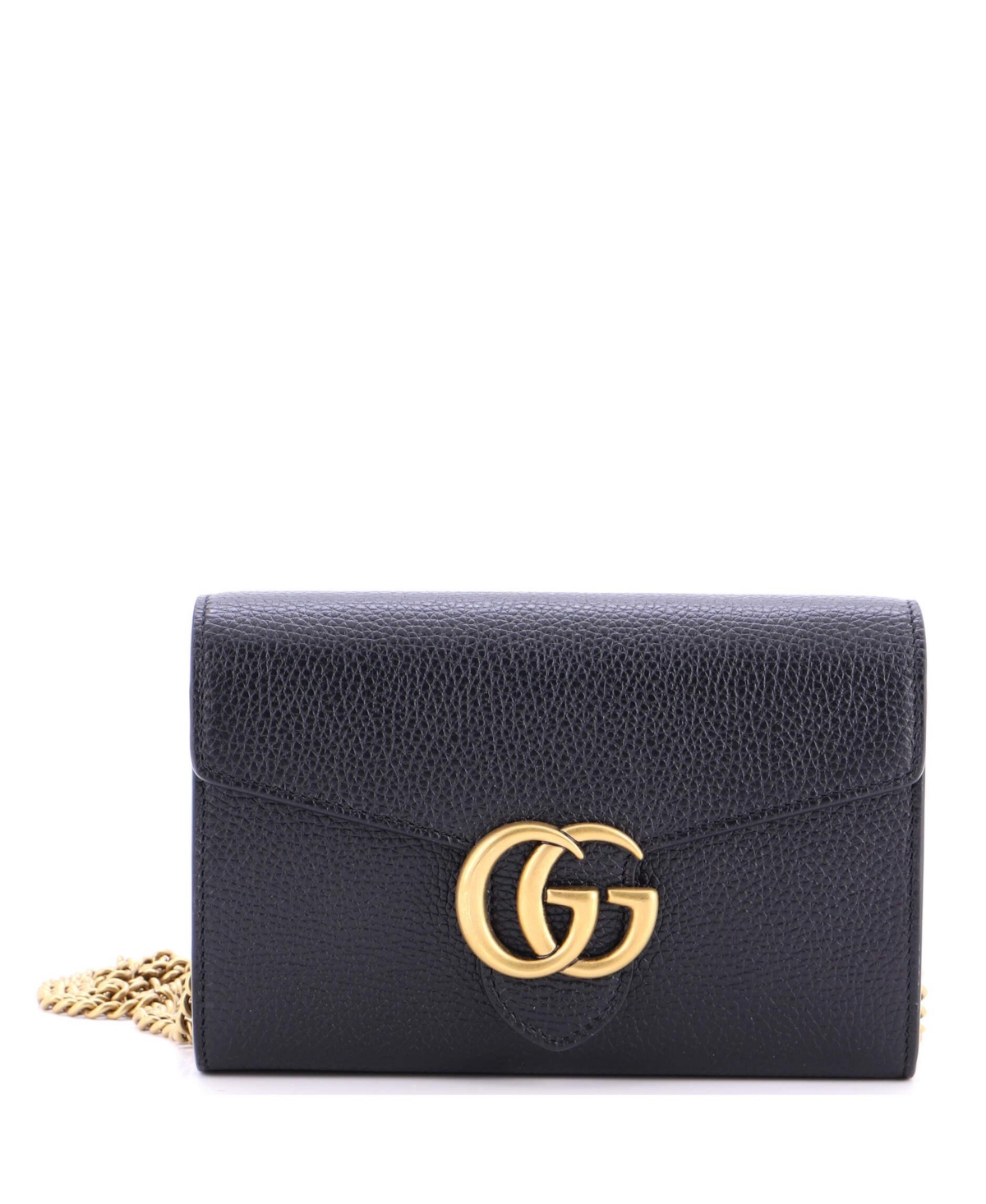 Click here for Pre-Owned Gucci Mini Gg Marmont Chain Wallet Leath... prices