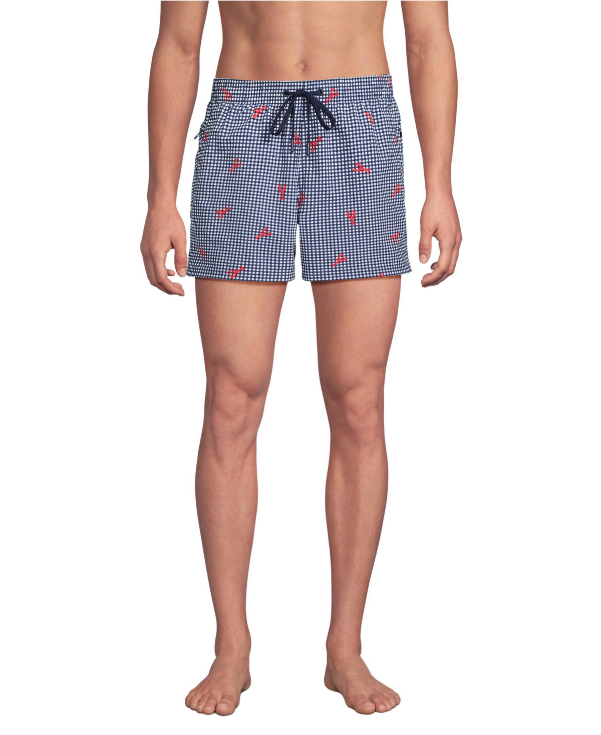 Click here for Lands End Mens 5 Inch Volley Swim Trunk - Navy che... prices