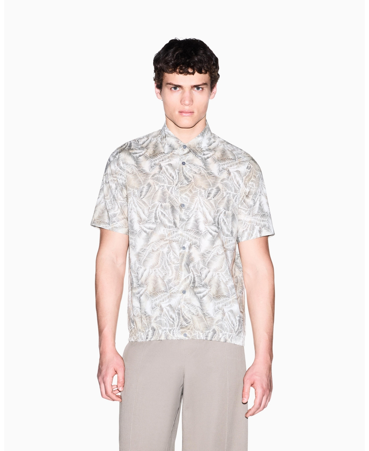 Click here for A|X Armani Exchange Mens Ibiza X Cotton Leaf Print... prices