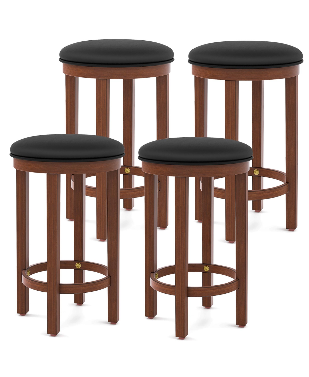 Click here for Gymax Upholstered Bar Stool Set of 4 25 Counter He... prices