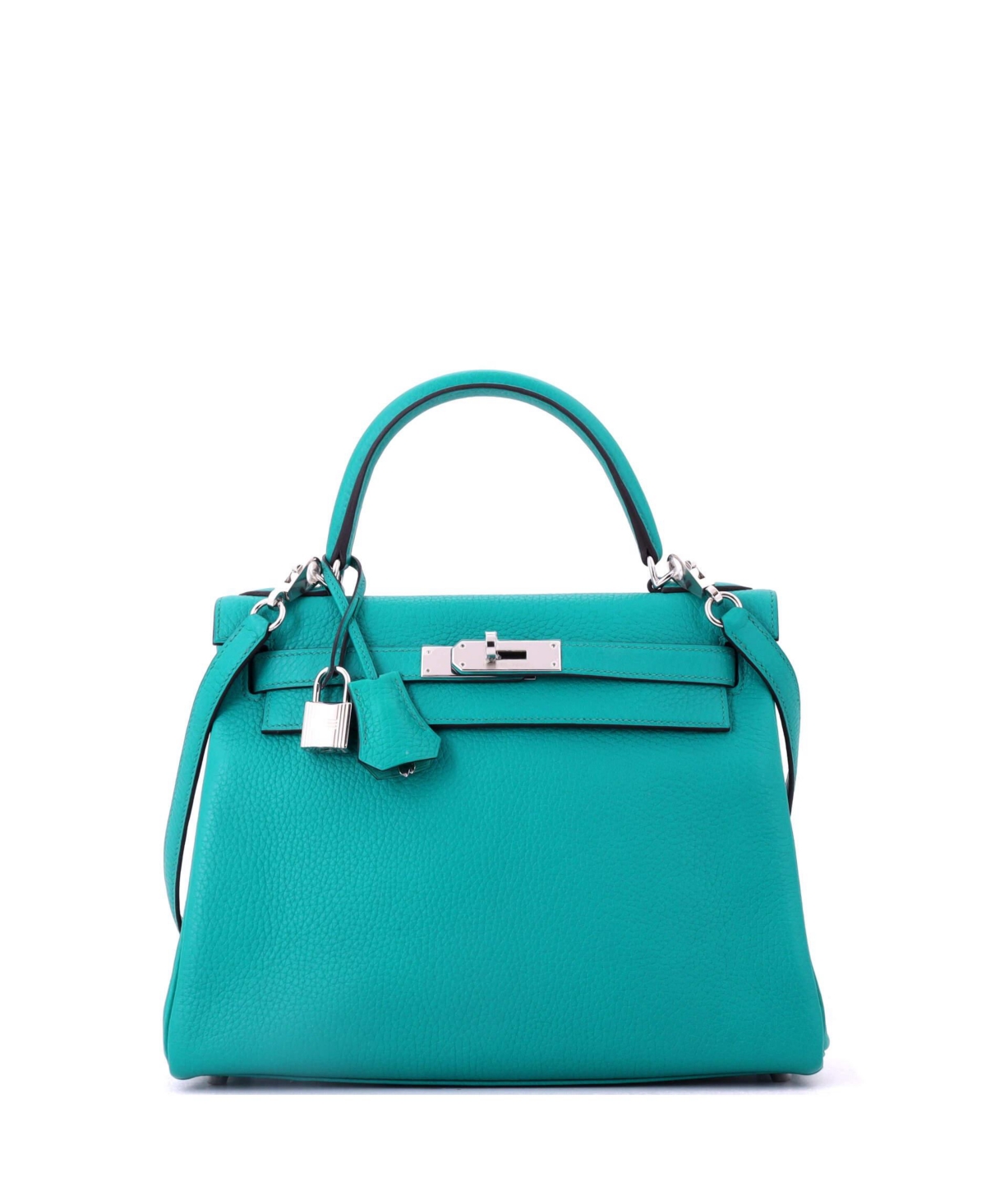 Click here for Pre-Owned HERMES Kelly 28 Handbag Blue Clemence wi... prices